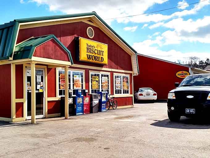 Tudor's Biscuit World&mdash;where breakfast dreams come true in a barn-red wrapper. Their legendary biscuits have launched thousands of West Virginians into productive days.