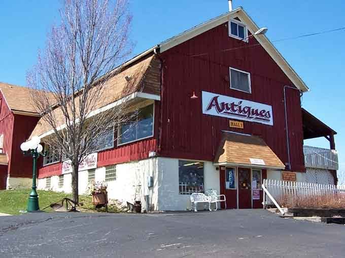 Another angle of the charming barn structure, because one view of this beauty simply isn't enough to capture it.