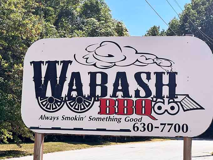 That train logo and tagline say it all—this place has been keeping the smoke rolling for decades.