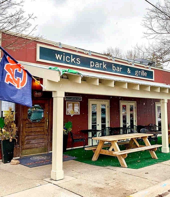 The welcoming facade with its simple signage proves that authenticity never goes out of style or fashion.