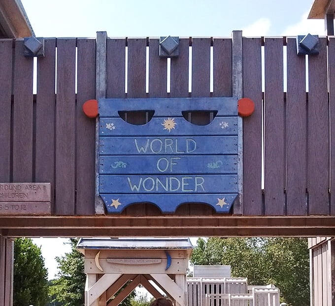 The "World of Wonder" sign welcomes families to a place where childhood memories are manufactured daily.