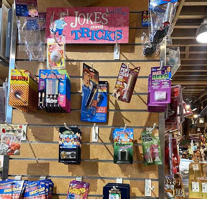 Novelty items and pranks that would make your grandkids laugh and your bridge club gasp in delighted shock.