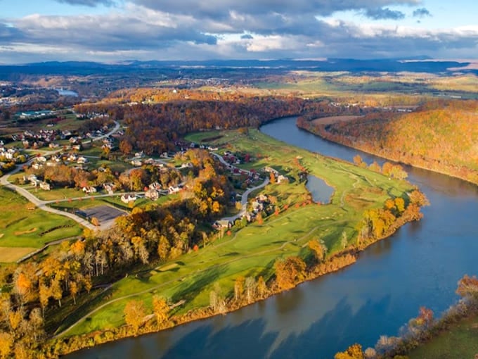The New River curves through autumn-painted landscapes, reminding residents daily that they've found home in one of Virginia's most picturesque settings.