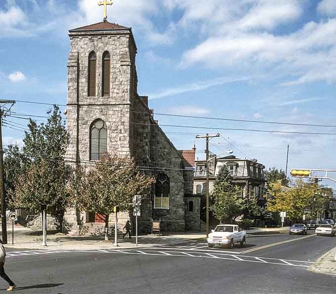 Historic stone churches anchor many Camden neighborhoods, creating distinctive community spaces where seniors often find both spiritual and practical support.