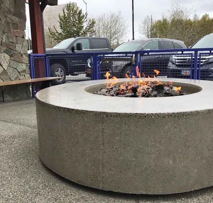 When Alaska's chill sets in, this fire pit becomes the perfect spot to debate which pizza was best while planning your next visit.
