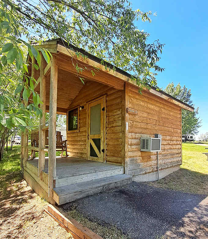 This cozy cabin whispers promises of morning coffee on the porch while birds provide the soundtrack.