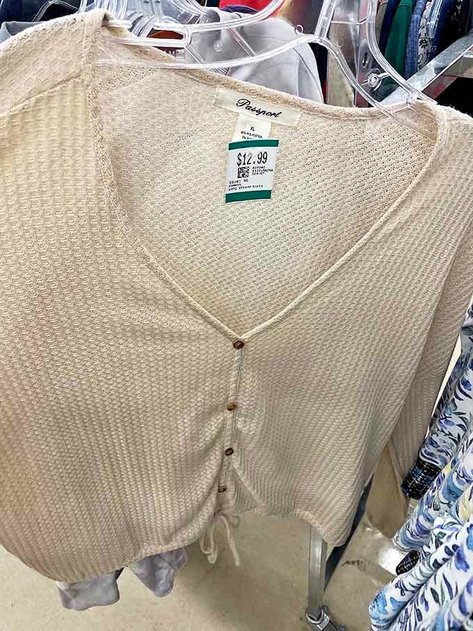 A designer label at thrift store prices &ndash; the holy grail moment that keeps dedicated Savers shoppers coming back week after week.
