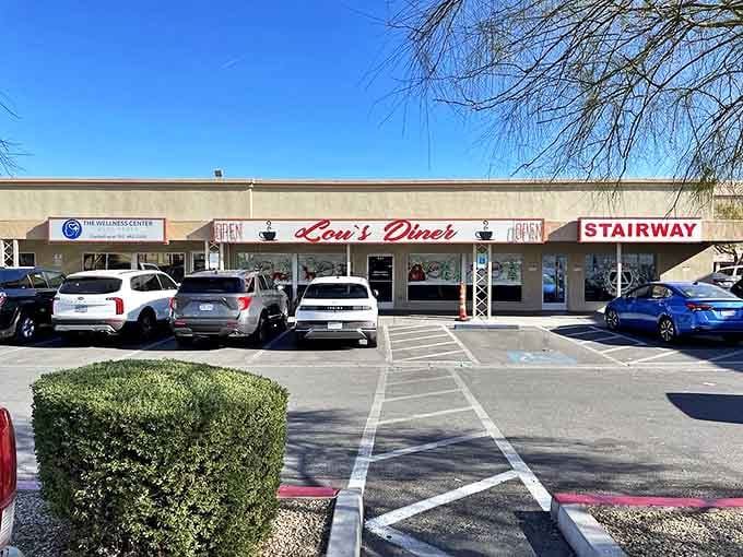 From this parking lot view, Lou's Diner might look ordinary, but inside awaits the extraordinary&mdash;proof that books and breakfast spots should never be judged by covers.