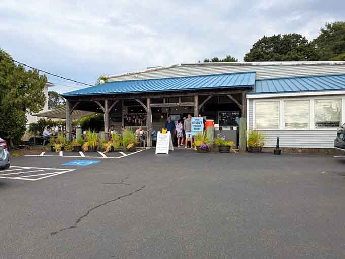 The exterior view that locals recognize instantly. No fancy facade needed when what's inside has created a loyal following of seafood pilgrims for decades.