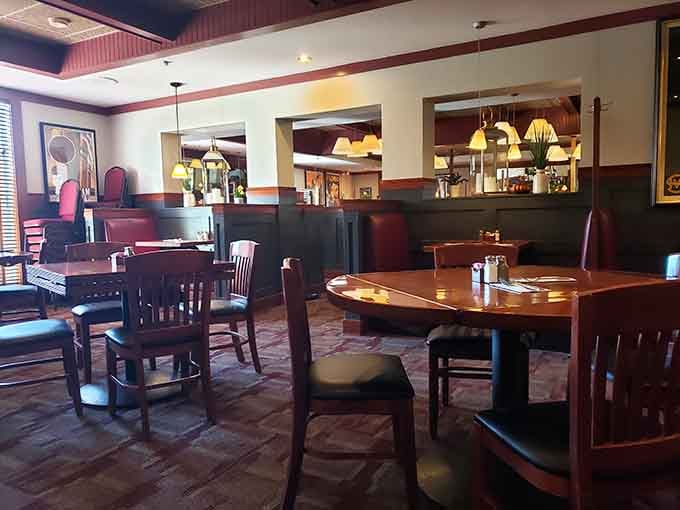 Warm lighting and comfortable booths create the perfect backdrop for making memories. In the age of trendy pop-ups, this timeless dining room feels like coming home.