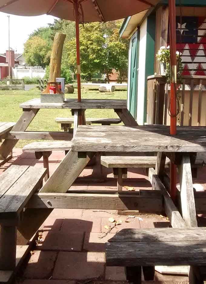Michigan summers were made for outdoor picnic tables, where breakfast tastes even better with a side of fresh air.