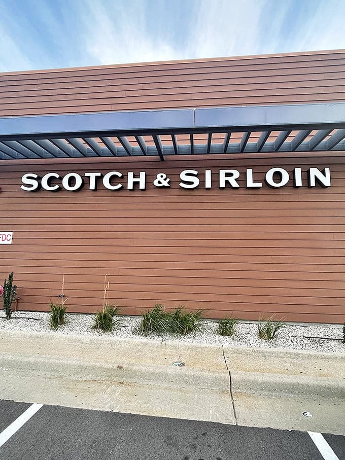 The name in lights&mdash;well, white letters anyway. Scotch & Sirloin: two words that have launched a thousand dinner reservations in Wichita.