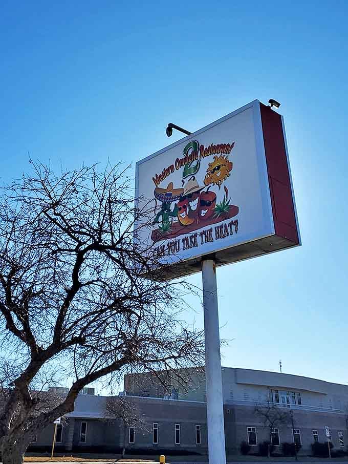 Their playful sign against the Colorado blue sky &ndash; cartoon peppers with attitude promising heat that makes breakfast an adventure.