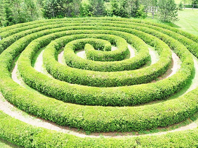Spiral serenity: This mesmerizing circular maze offers a different kind of challenge&mdash;the journey inward is as important as finding your way out.