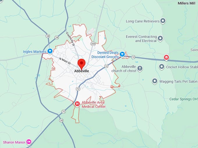 16. abbeville, sc map