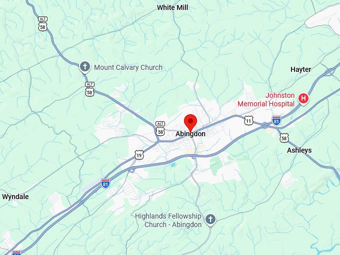 abingdon va map