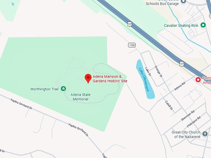 16. adena mansion & gardens historic site map