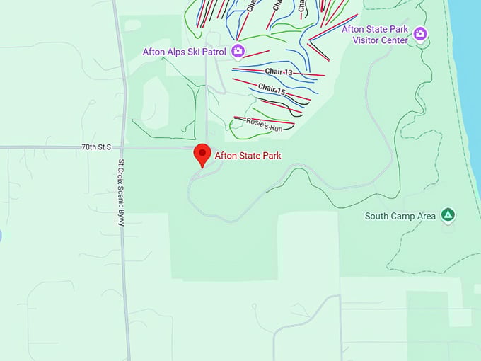 16. afton state park map