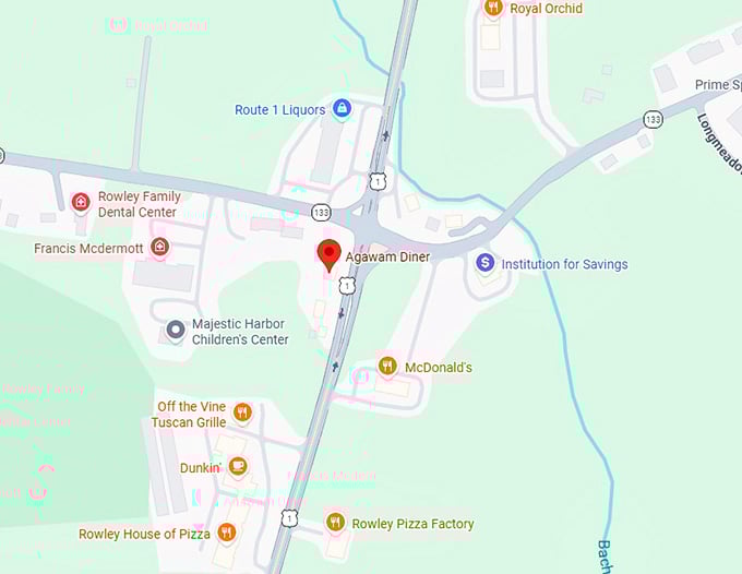 16. agawam diner map