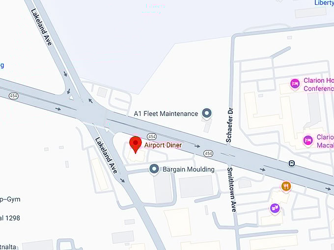 16. airport diner map