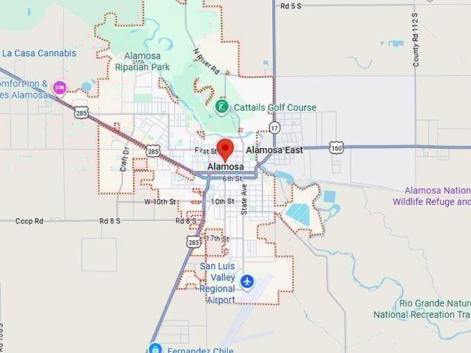 16. alamosa map