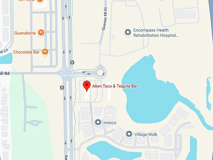 16. alien taco & tequila bar map