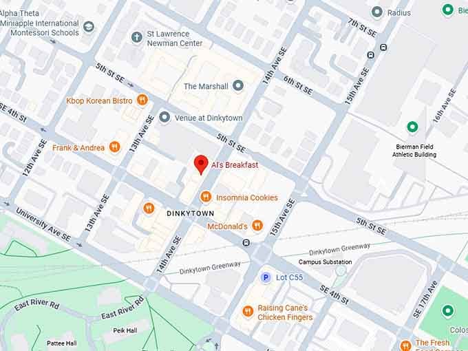 16. al's breakfast map