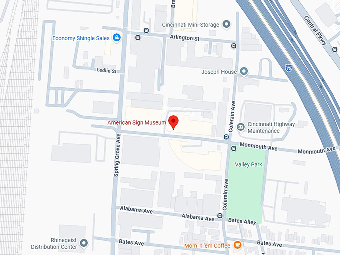  american sign museum map