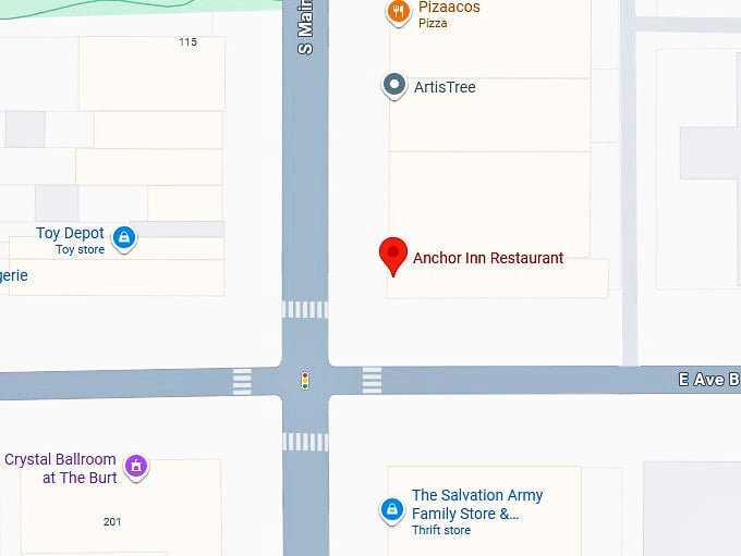 16. anchor inn restaurant map