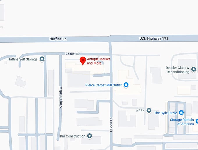 16. antique market and more map