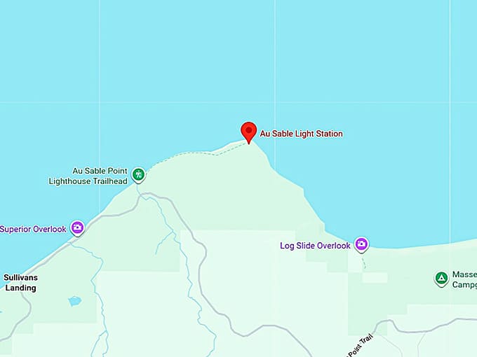 16. au sable light station map