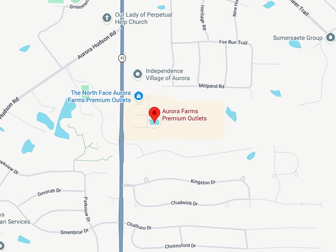 16. aurora farms premium outlets map