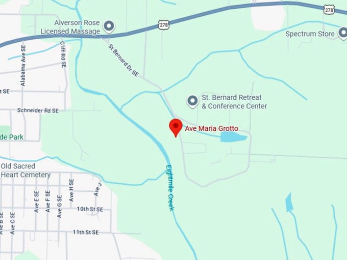 16. ave maria grotto map