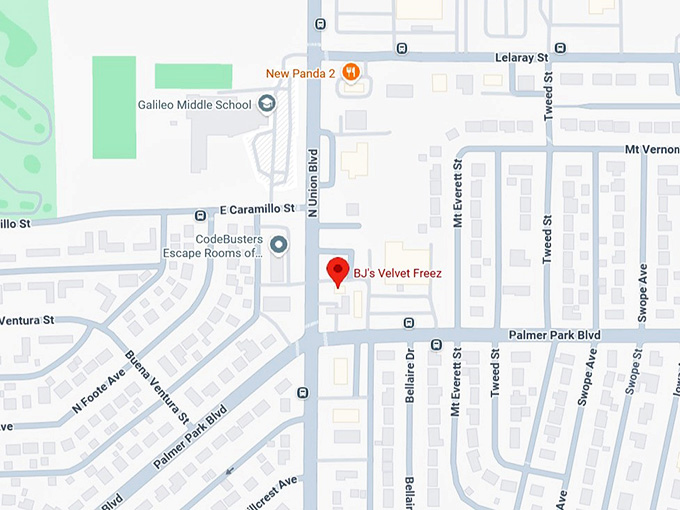 16. bj's velvet freez map