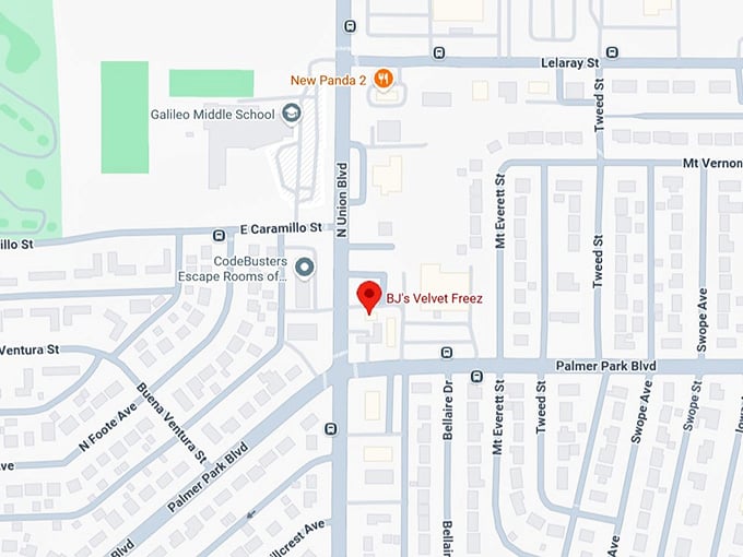 16. bj's velvet freez map