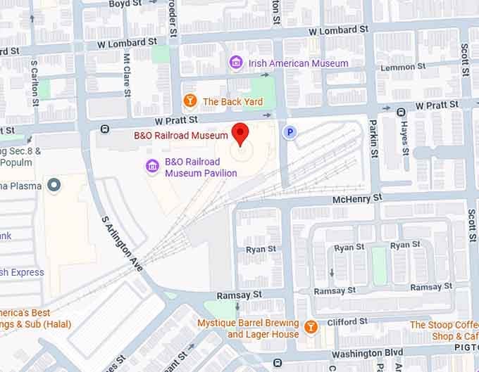 16. b&o railroad museum map