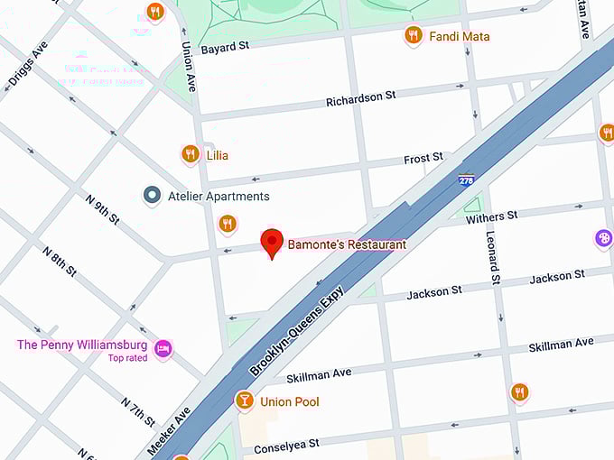 16. bamonte's restaurant map