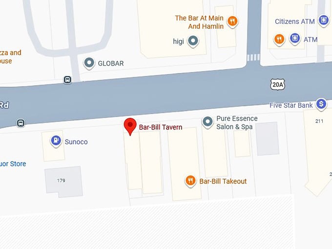 16. bar bill tavern map