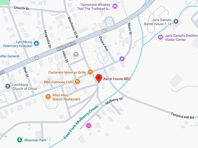 16. barrel house bbq map