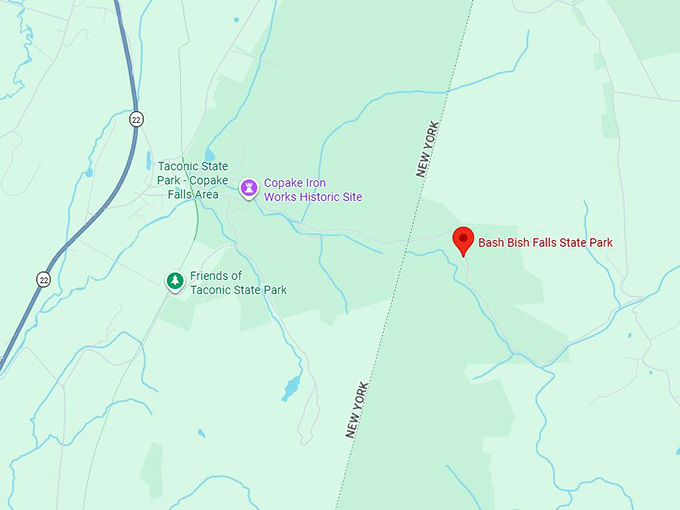 16. bash bish falls state park map