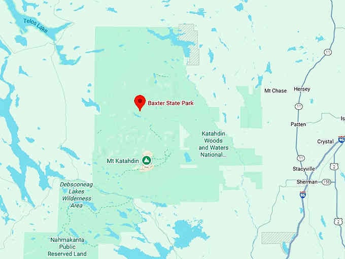 16. baxter state park map