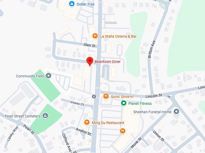 16. beantown diner map