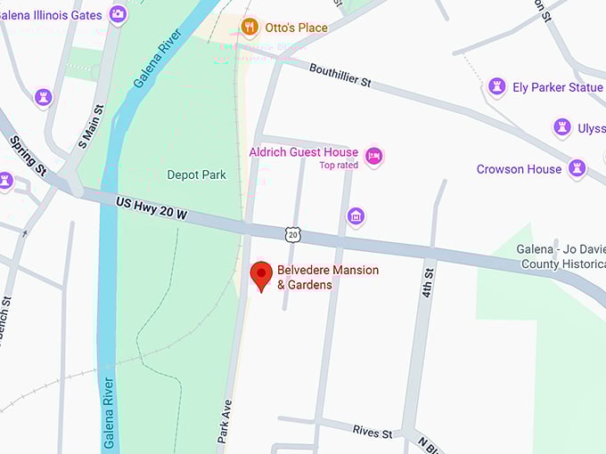 16. belvedere mansion & gardens map