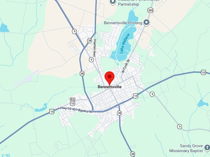 16. bennettsville sc map