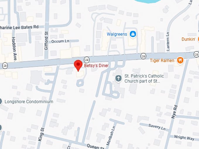 16. betsy's diner map