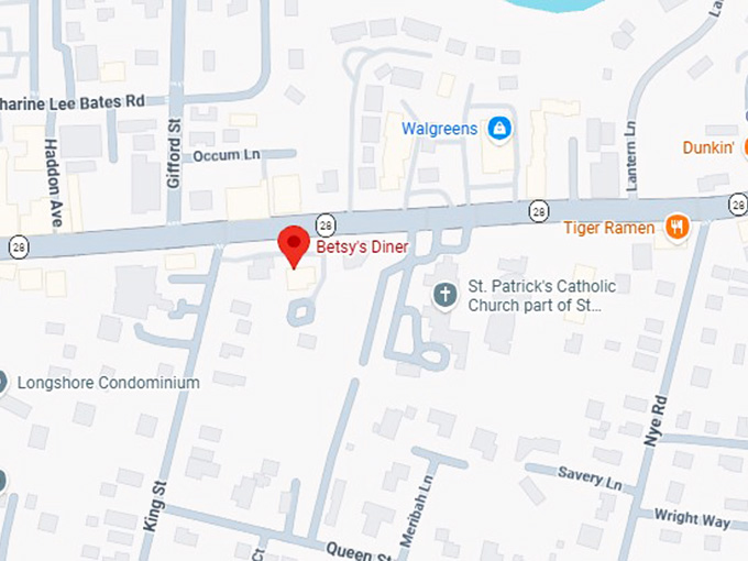 16. betsy's diner map