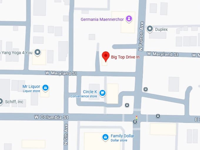 16. big top drive in map