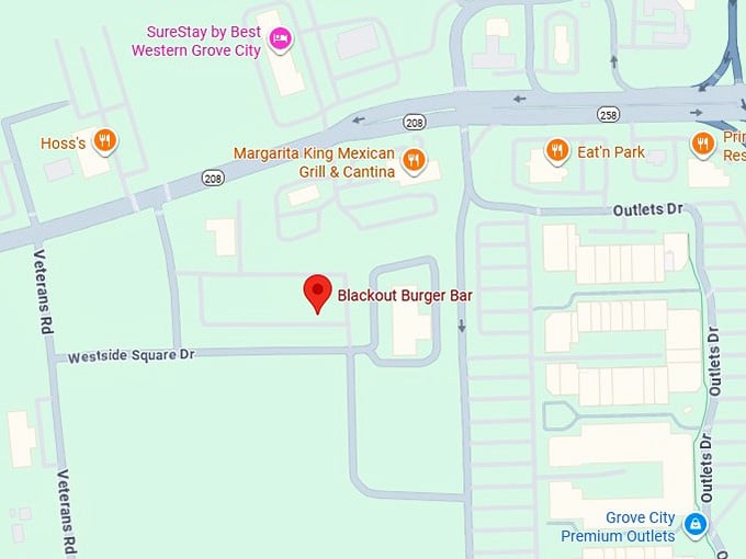 blackout burger bar map