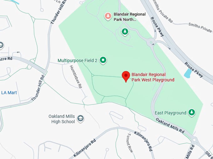 16. blandair regional park west playground map