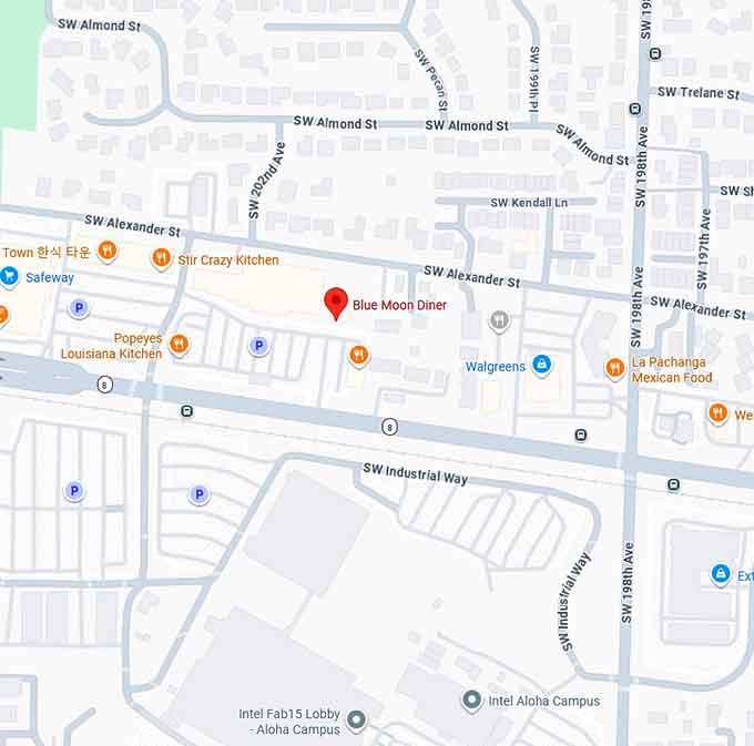 16. blue moon diner map